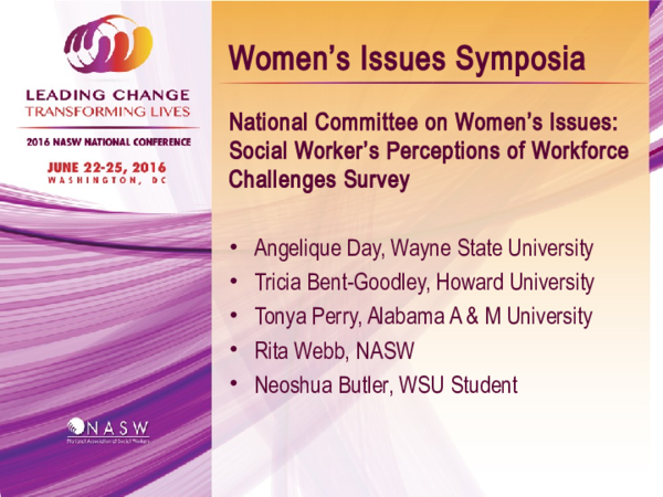 (PPT) Social Work Perceptions of Workforce Challenges among Women in ...
