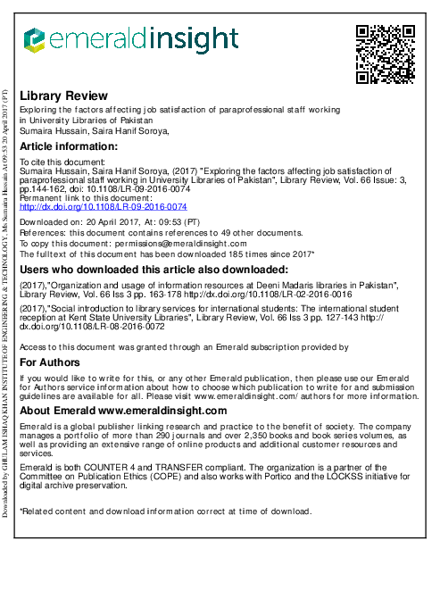 (PDF) Library Review Article information