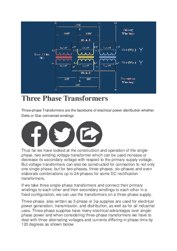 (PDF) Three Phase Transformers