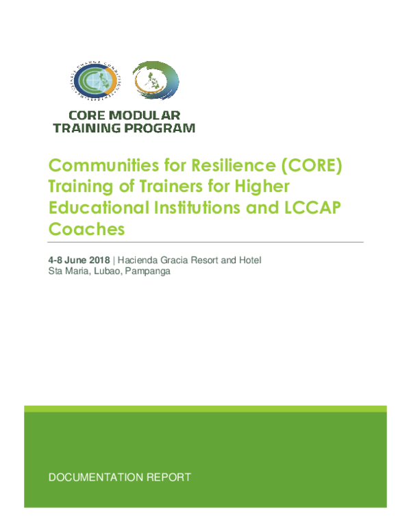 (DOC) Docu Report CORE Workshop 4-8 June 2018 v10.0.docx