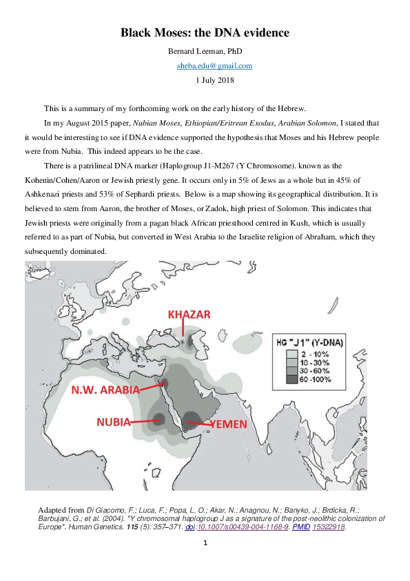 (PDF) Black Moses: the DNA evidence
