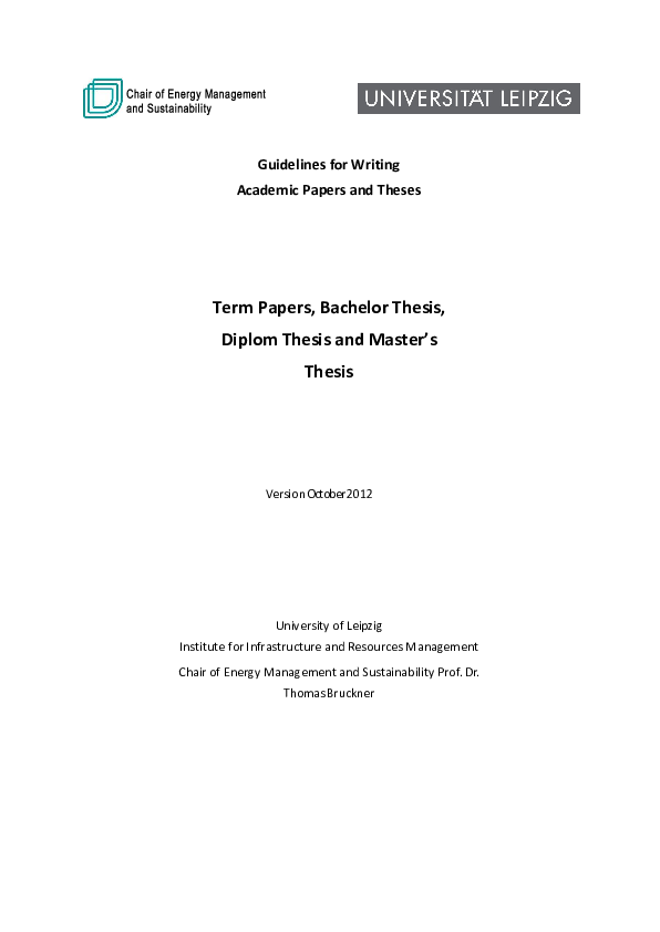 (PDF) Guidelines for Writing Academic Papers and Theses