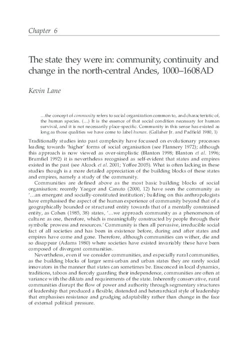 (PDF) The state they were in: Community, Continuity and Change in the ...