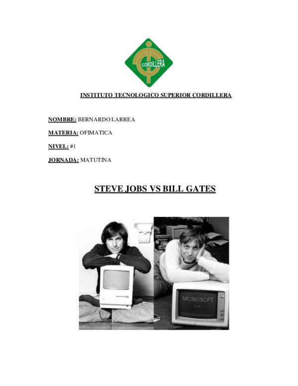 (DOC) STEVE JOBS VS BILL GATES