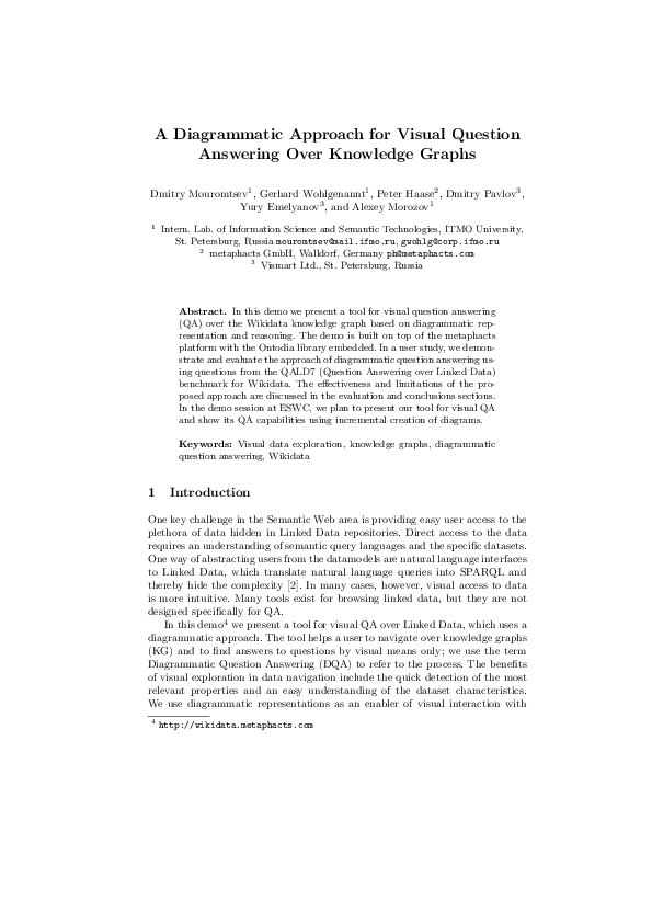 (PDF) A Diagrammatic Approach for Visual Question Answering Over ...