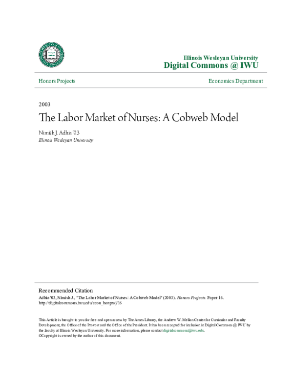 (PDF) The Labor Market of Nurses: A Cobweb Model