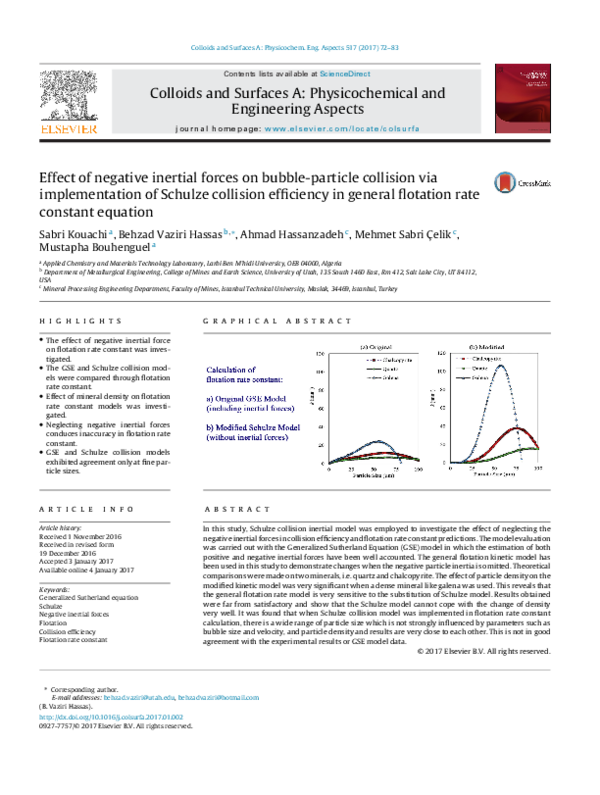 Pdf Effect Of Negative Inertial Forces On Bubble Particle Collision Via Implementation Of