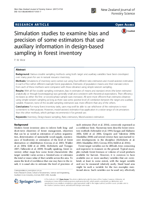 (PDF) Simulation studies to examine bias and precision of some estimators that use auxiliary ...