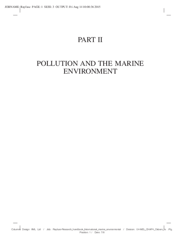 (PDF) Land-based pollution and the marine environment