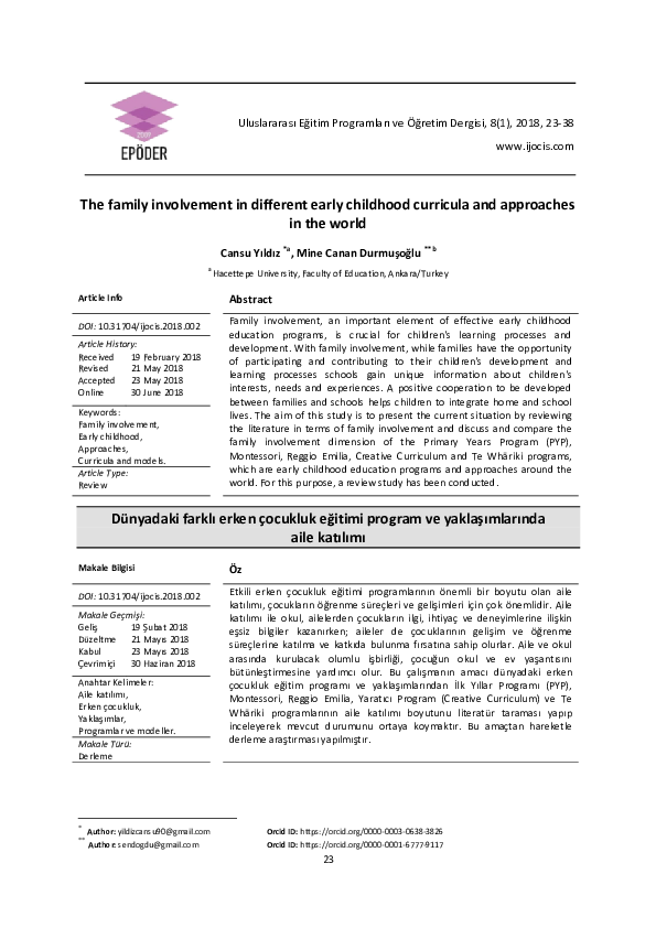 PDF The Family Involvement In Different Early Childhood Curricula And pdf-the-family-involvement-in-different-early-childhood-curricula-and
