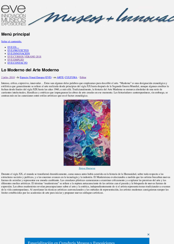 (PDF) LO MODERNO DEL ARTE MODERNO