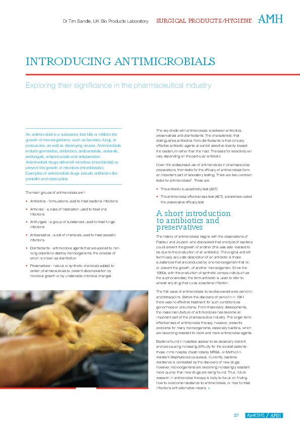 (PDF) Introducing antimicrobials