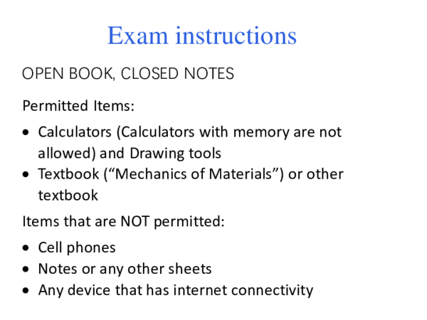 (PDF) Exam instructions