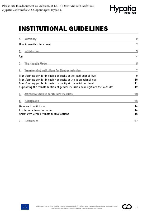 (PDF) Institutional Guidelines