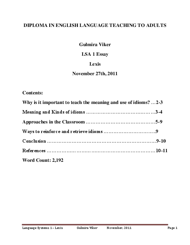 (DOC) DIPLOMA IN ENGLISH LANGUAGE TEACHING TO ADULTS