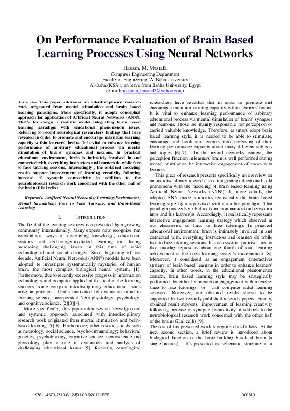 (PDF) An Overview on Evaluation of E-Learning/Training Response Time Considering Artificial ...