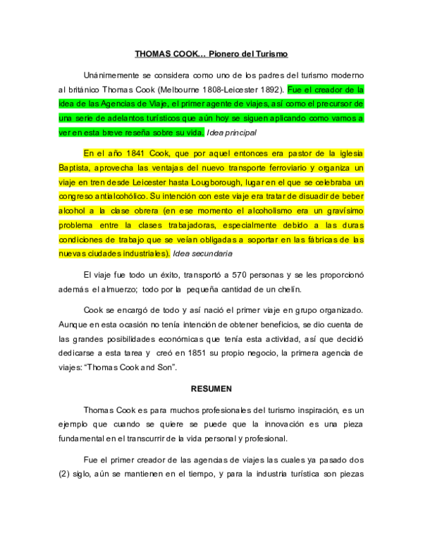 (DOC) THOMAS COOK… Pionero del Turismo