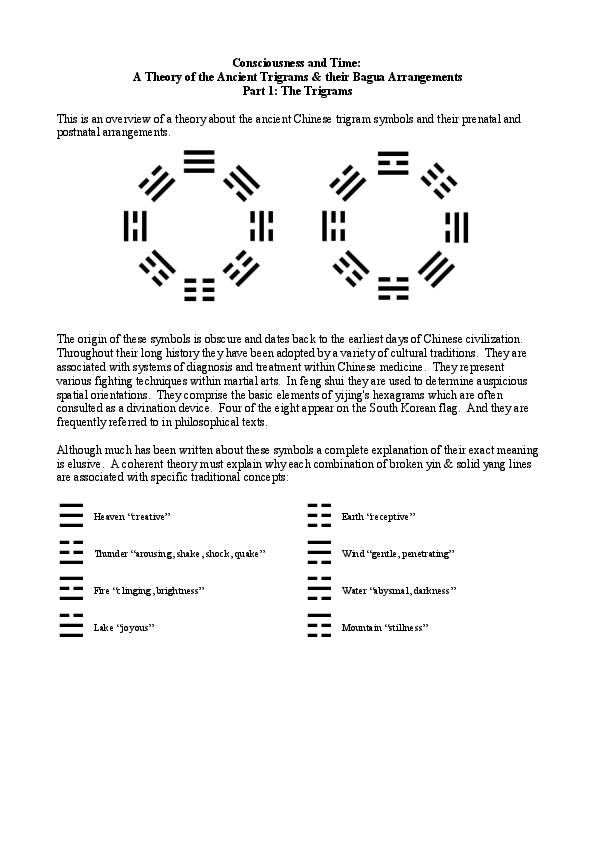 (PDF) Consciousness and Time: A Theory of the Ancient Trigrams & their ...