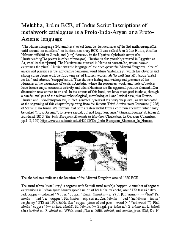 (PDF) Meluhha, 3rd m BCE, of Indus Script Inscriptions of metalwork ...