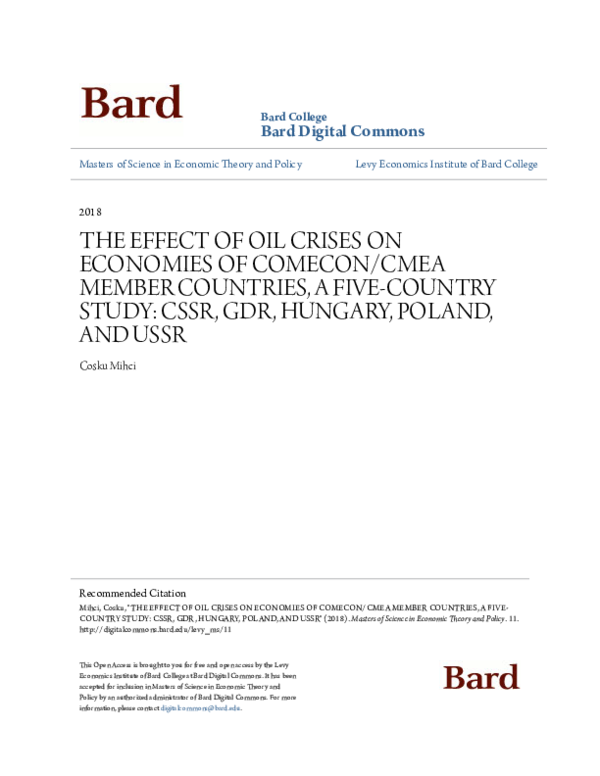 (PDF) THE EFFECT OF OIL CRISES ON ECONOMIES OF COMECON/CMEA MEMBER ...