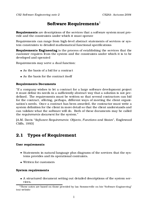 (PDF) Software Requirements 1