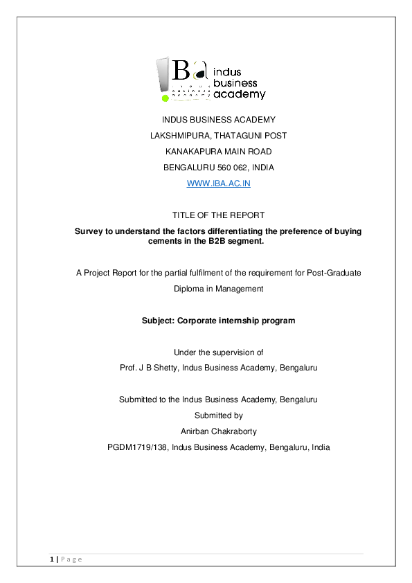 (PDF) A Project Report for the partial fulfilment of the requirement ...