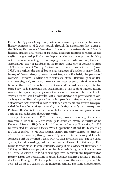 (PDF) Rachel Elior and Peter Schäfer, “Introduction,” in Rachel Elior ...