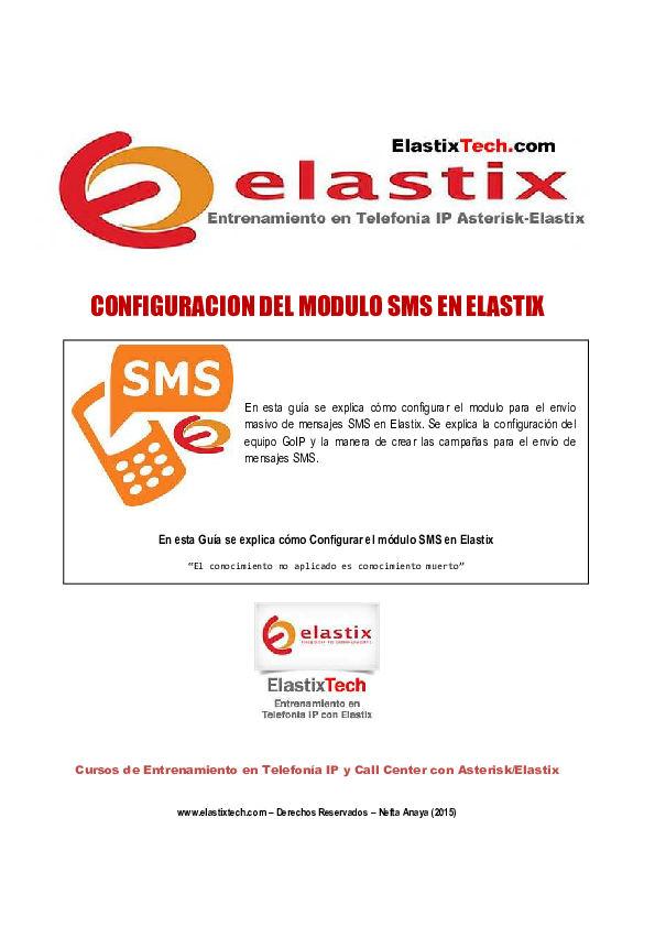 (PDF) CONFIGURACION DEL MODULO SMS EN ELASTIX