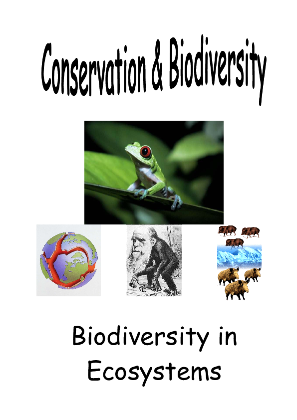 (DOC) CONSERVATION & BIODIVERSITY - Biodiversity in ecosystems
