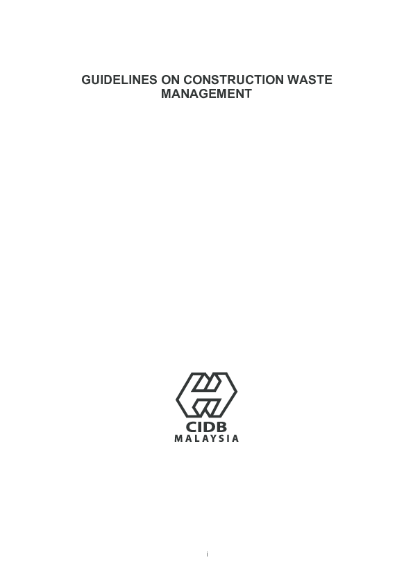 (PDF) GUIDELINES ON CONSTRUCTION WASTE MANAGEMENT