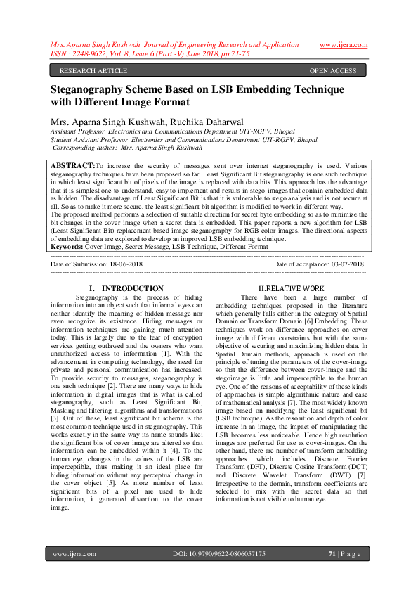 Pdf Steganography Scheme Based On Lsb Embedding Technique With Different Image Format