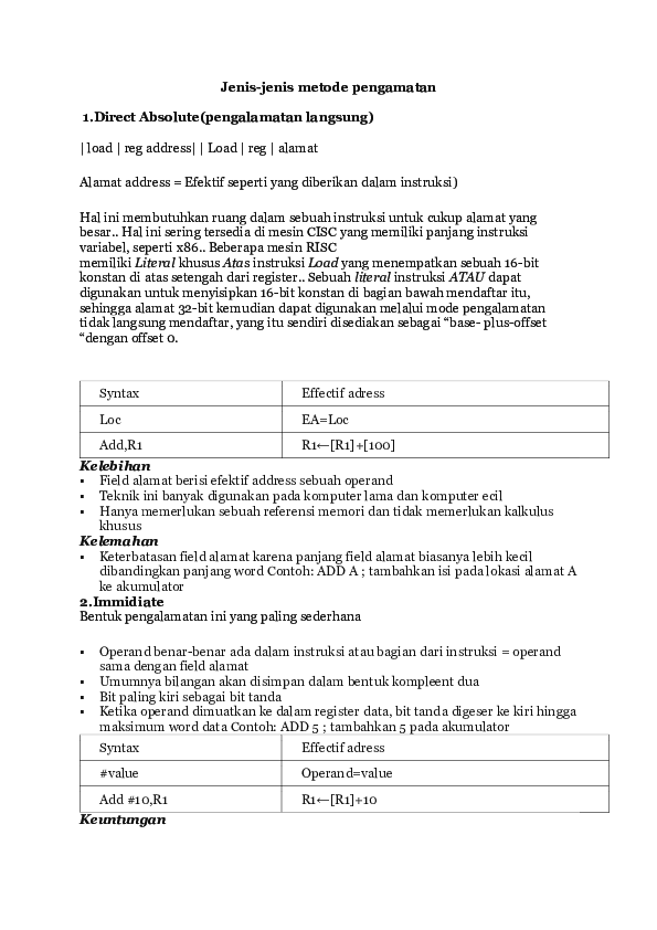 (DOC) Jenis-jenis metode pengamatan