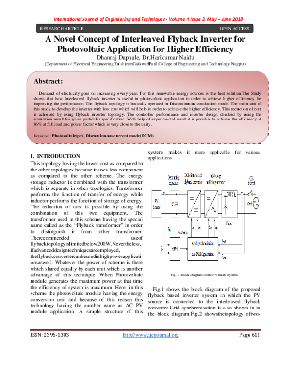 (PDF) A Novel Concept of Interleaved Flyback Inverter for Photovoltaic ...