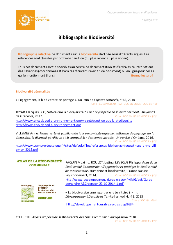 bibliographie en ligne