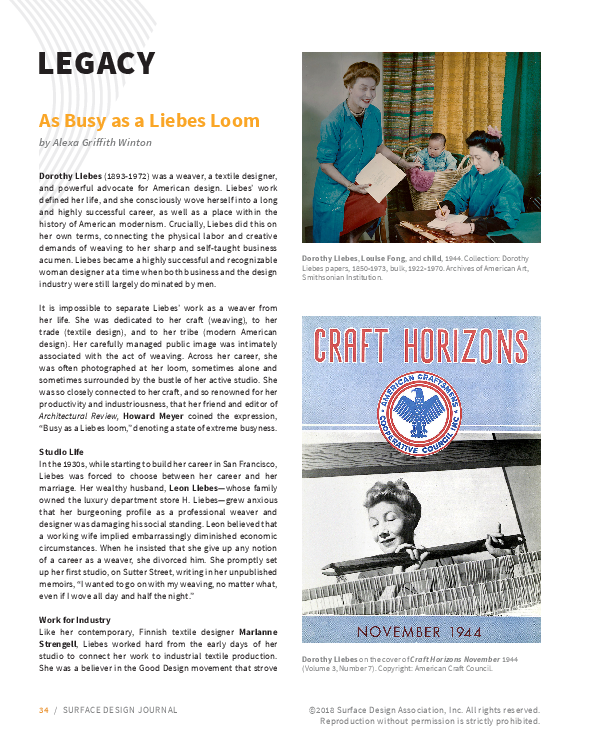 (PDF) As Busy as a Liebes Loom | Alexa Griffith Winton - Academia.edu