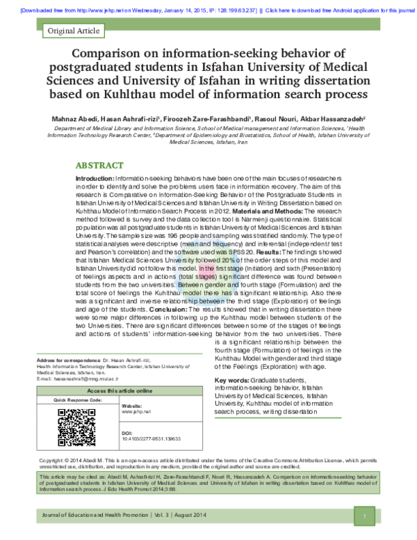 (PDF) Comparison on information-seeking behavior of postgraduated ...