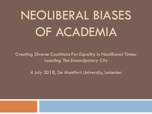 (PPT) Neoliberal biases of academia