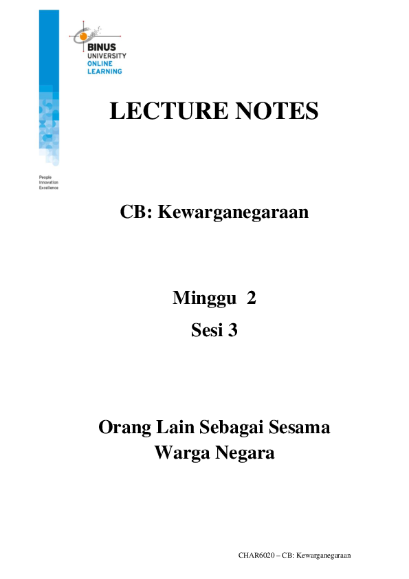 (PDF) LECTURE NOTES