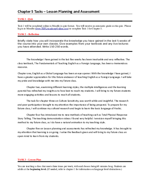 (DOC) Chapter 5 Tasks - Lesson Planning and Assessment (1) (2)