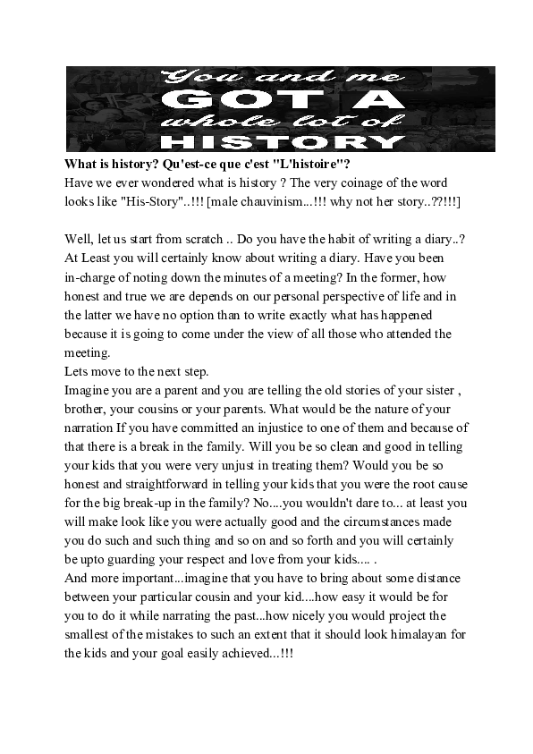 (PDF) What is history