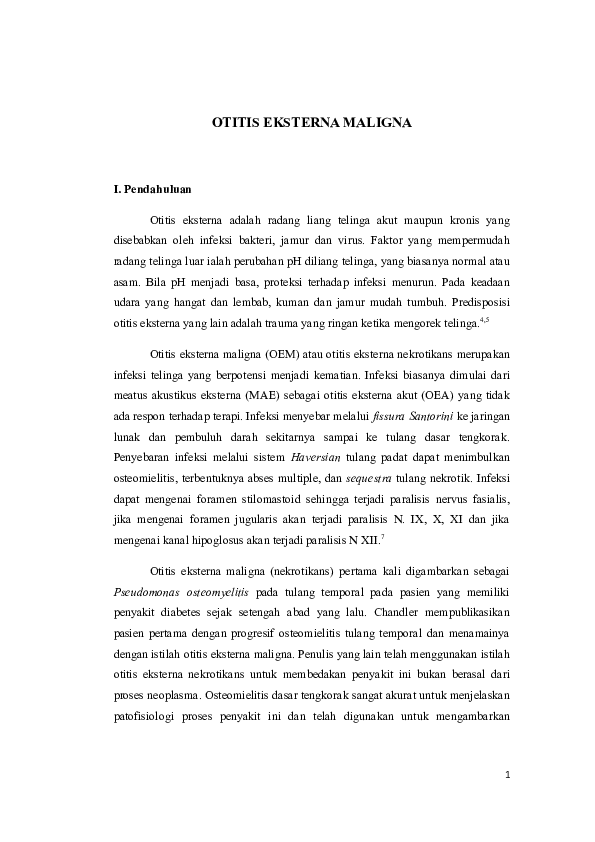 (DOC) OTITIS EKSTERNA MALIGNA