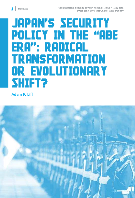 (PDF) Japan’s Security Policy in ‘the Abe Era’: Radical Transformation ...