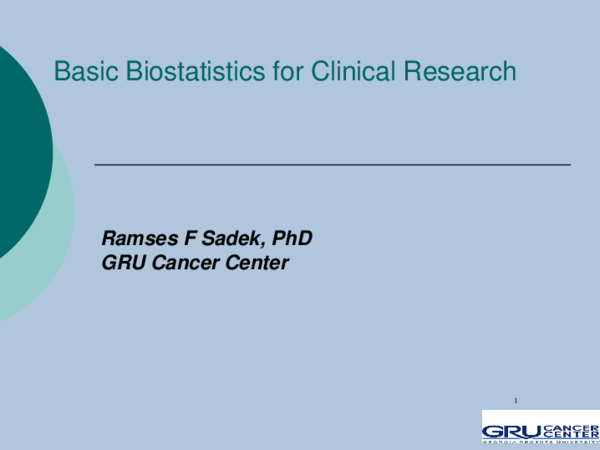 (PDF) Basic Biostatistics for Clinical Research