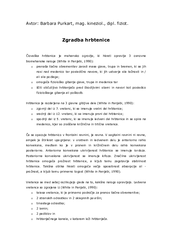 (PDF) Zgradba hrbtenice