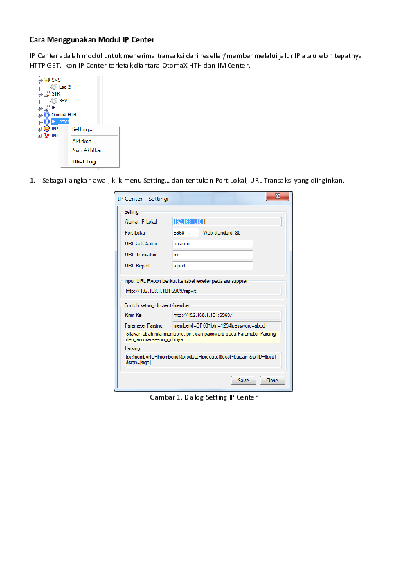 (DOC) Cara Menggunakan Modul IP Center