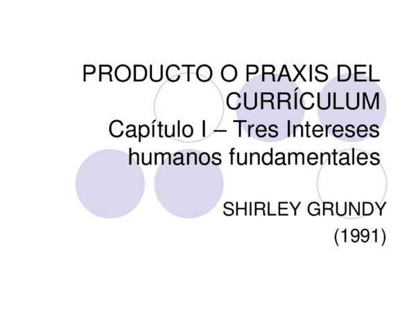 (PPT) PRODUCTO O PRAXIS DEL CURRICULUM
