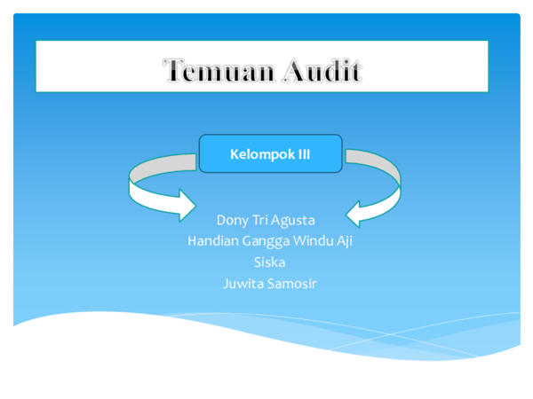 (PPT) Kelompok 3 Presentasi Temuan Audit