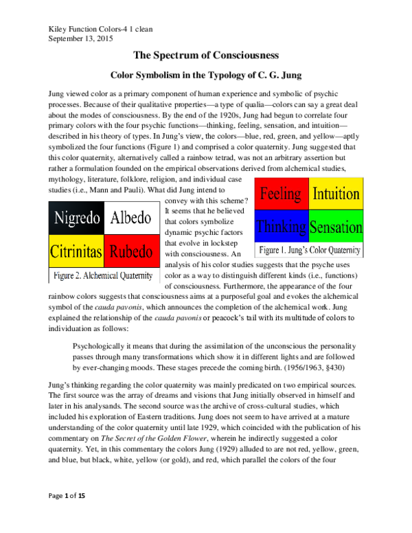 (PDF) The Spectrum of Consciousness: Color Symbolism in the Typology of ...