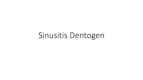 (PPT) Sinusitis Dentogen