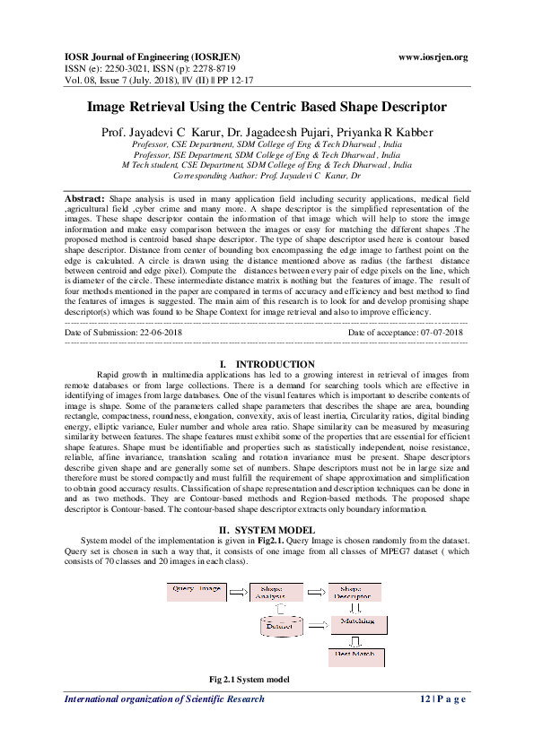 Pdf Content Based Image Retrieval Using Approximation By Shape